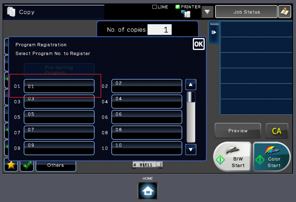 How To Create Program/Favorite One Touch On Sharp Copier/Scanner