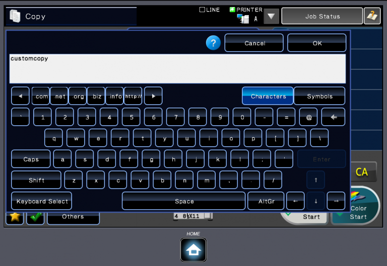 How To Create Program/Favorite One Touch On Sharp Copier/Scanner