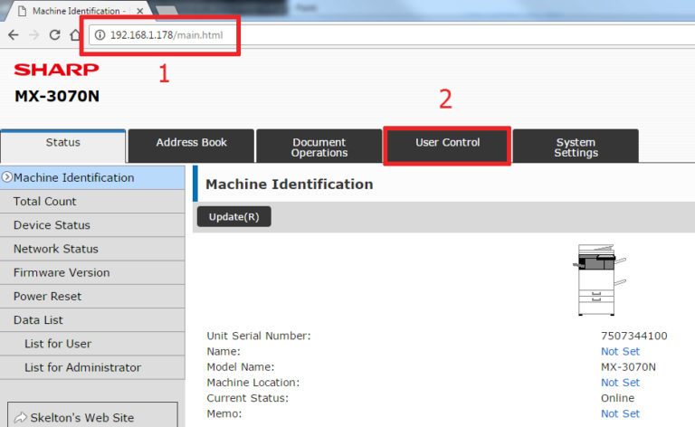 How To Setup User Control on Sharp Copier - Skelton Business Equipment ...