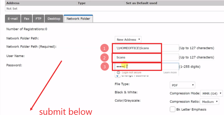 How Setup Scan to Shared Network Folders on Sharp Copier
