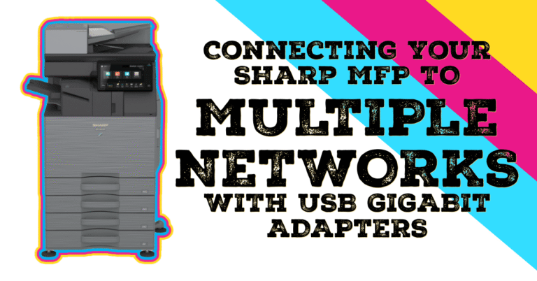 Sharp and USB Gigabit Adapter for Multiple Network Connections
